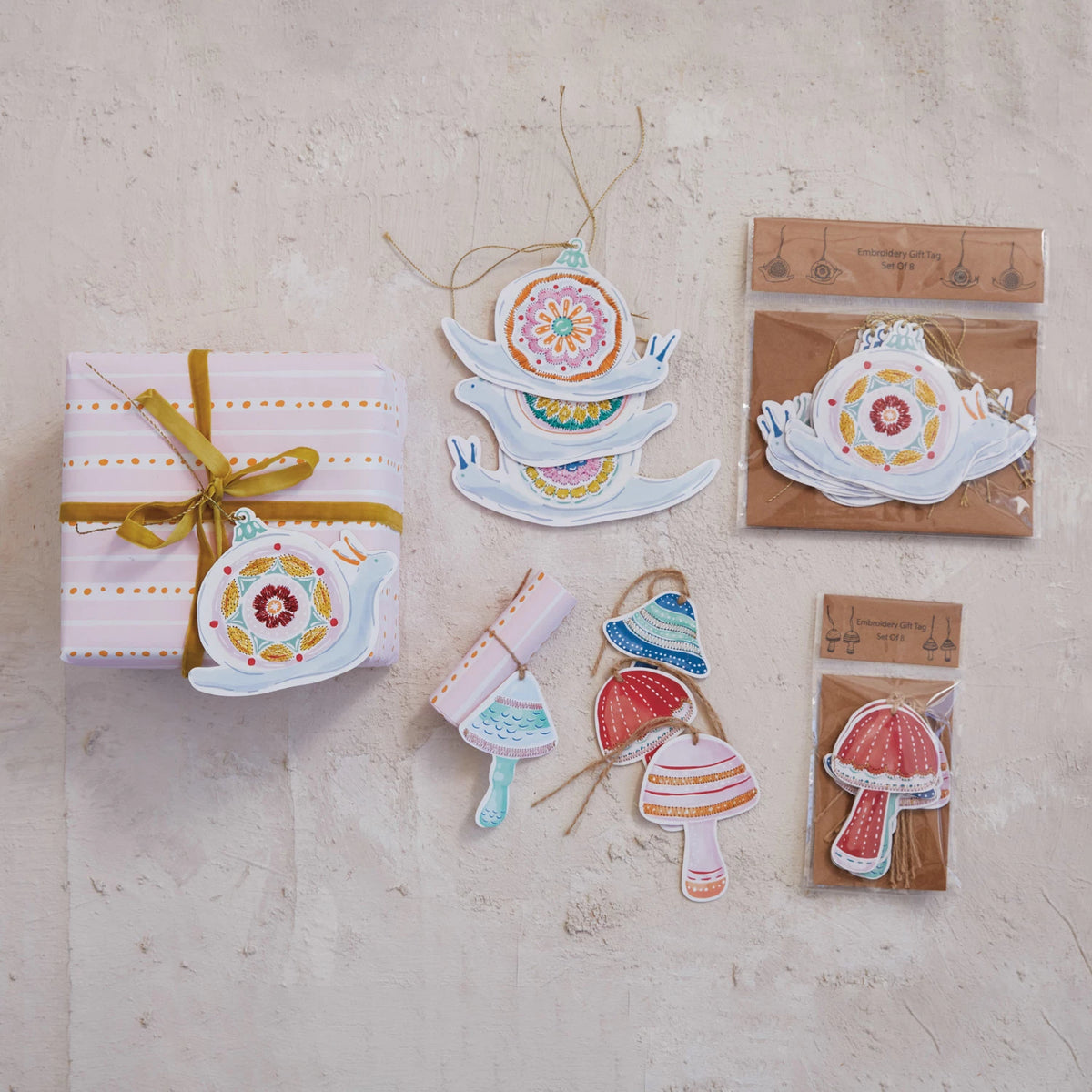 Mushroom Gift Tags/Ornaments,4 Styles | Set of 8 – Lichen or Knot Plant ...